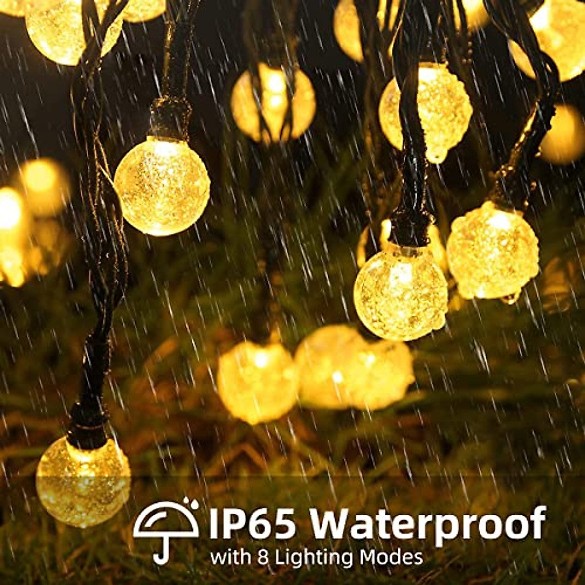 WERTIOO 55FT 100 Led Solar String Lights Outdoor with Remote, Waterproof Solar Powered Outdoor Lights with 8 Lighting Modes for Patio Gazebo Porch Camping Tree Garden (Warm White)