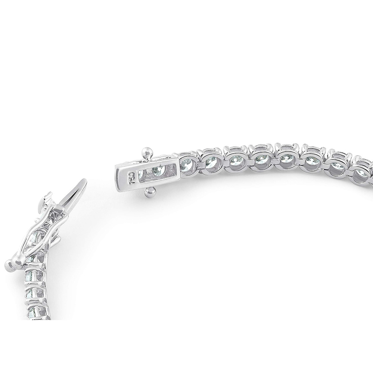 7ct Diamond Tennis Bracelet 14K White Gold Women's 7" Round Cut