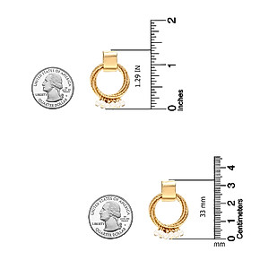 LeCalla 925 Sterling Silver 14K Gold Plated Twist Pearl Drop Earrings for Women Hypoallergenic Pearl Stud Earring