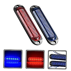 SUPVOX 2pcs marker lights for trucks trailer side marker lights Light for Truck Light for Camper police light bar LED trailer marker lights LED trailer lights headlights car abs