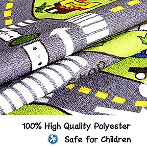X-Large Kids Carpet Play Mat Rug for Playroom, 48'' x 72'’ City Life with Road Traffic Car Rug Mat, Learning and Educational Play Rugs Great for Kids Bedroom Play Room Boy Room Decor