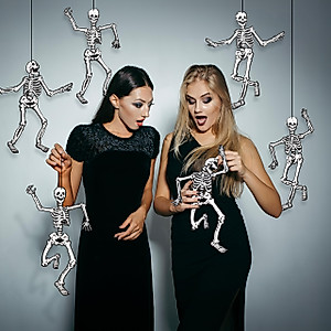 Cheerland Skeleton Bone Garland for Halloween Gatherings White Skull Dancing Bones Spooky Scary Celebration Party Decorations and Supplies