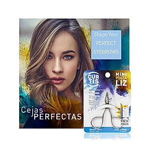 PROFESSIONAL Mini TWEEZERS, The BEST PRECISION EYEBROW TWEEZERS Men/Women; PORTABLE/TRAVEL Length 2.8” Width: 2.2” Beauty Tools for Facial Hair, Ingrown Hair, Blackhead; Model 58FC; MADE IN MEXICO