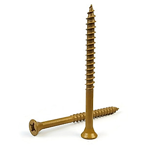 Phillips Square Combo Drive Coated Tan Deck Screws - Qty 1000 (#8 x 2)