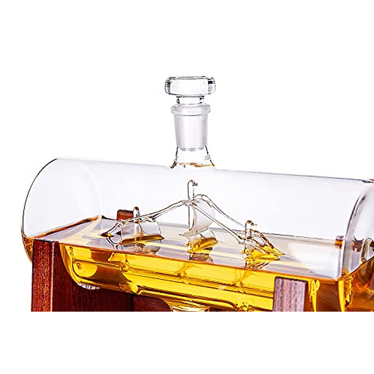 Jillmo Decanter, 1250ml Whiskey Decanter Set with 2 Whiskey Glasses, Great Bourbon Whiskey Gifts for Men