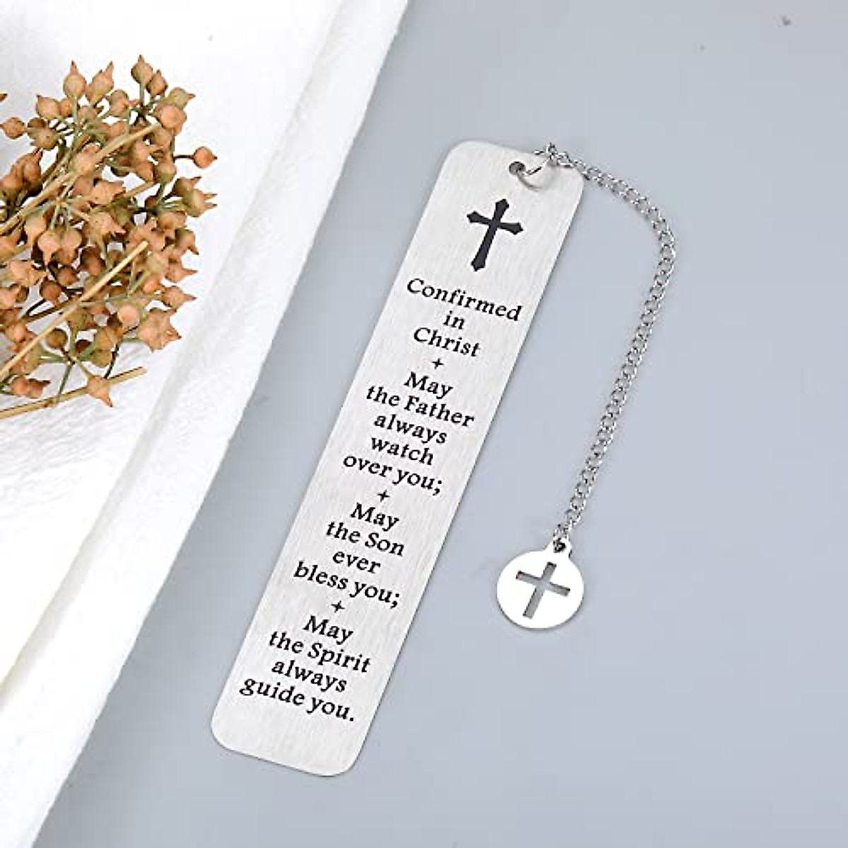 Baptism Gift for Girl Boy Catholic Confirmation Gift for Women Birthday Christian Bible Verse Bookmark for Godson Goddaughter Religious Gift for Church Bulk First Communion Graduation Gift for Him Her