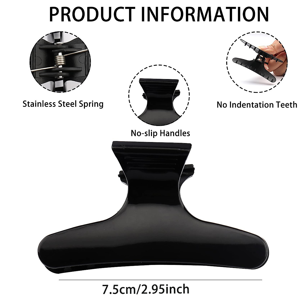 39 Pcs Butterfly Hair Clips Set with Non-slip Grip - Alligator Croc Clips, 3 Rat Tail Combs for Sectioning and Styling Hair Salon Tool for Girls