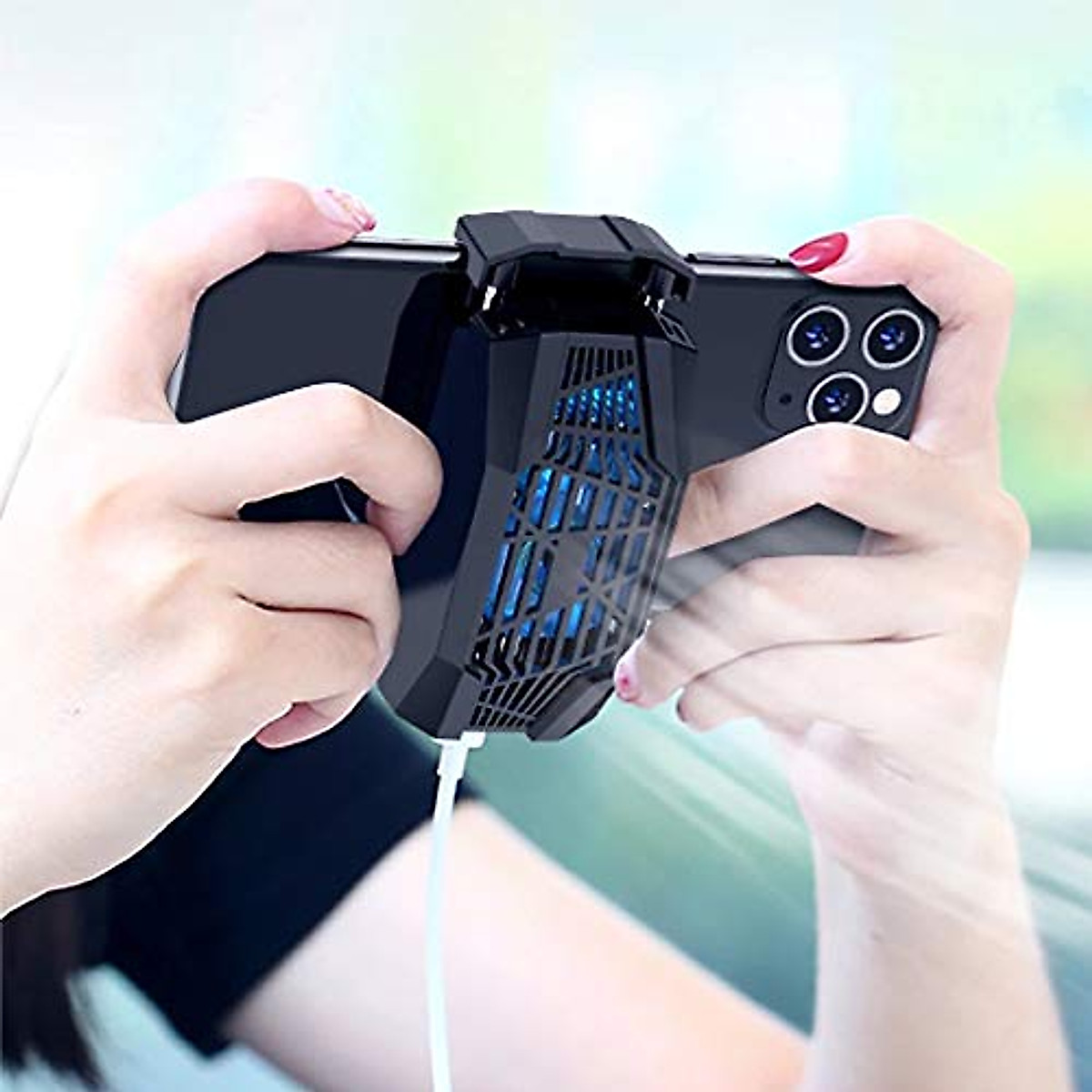 FZZDP Mobile Phone USB Game Cooler System Cooling Fan Gamepad Holder Stand Radiator