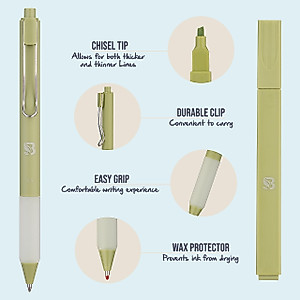 BLIEVE - Aesthetic Highlighters and Gel Pens With Soft Ink And Tip, Bible Highlighters and Pens No Bleed, Dry Fast Easy to Hold, for Bible Journaling Planner Notes School (Earthy, Multicolor)