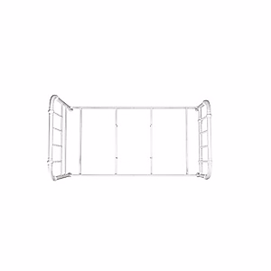 DHP Jenny Lind Kids Metal Bed Frame with Country Chic Headboard and Footboard, Underbed Storage Space for Toys, Twin, White