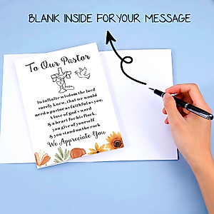 GGOJAGST Pastor Appreciation Cards Pastor Appreciation Gifts Religious Pastor Gifts for Men Women Pastor Birthday Card Pastor Wife Appreciation Gifts Thank You Gift for Pastor Anniversary Card