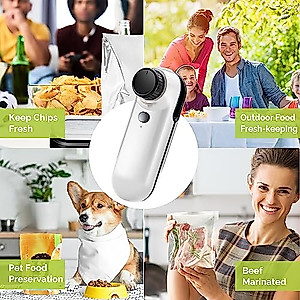 Bag Sealer - 2 in 1 Bag Sealer Heat Seal with Cutter, Chip Bag Sealer Mini, Rechargeable Plastic Bag Sealer Small Kitchen Gadgets for Plastic Bags, Snack Bags, Food Storage