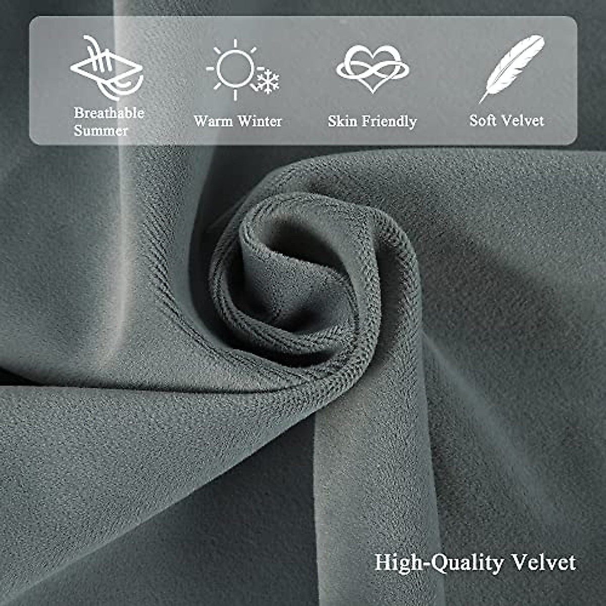 iPormis King Size Platform Bed Frame, Velvet Upholstered Bed Frame with Button Tufted & Nailhead Headboard, Wooden Slats Support, No Box Spring Needed, Noise-Free, Gray