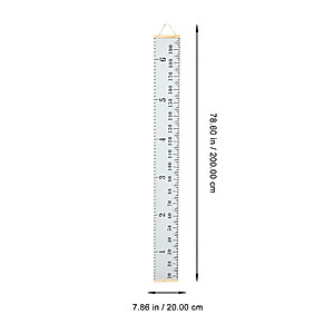 Height Growth Chart, 1pc Wall Hanging Ruler Kids Height Measuring Ruler Height Chart Pendant Wall Decor Height Measurement Ruler for Kids (Gray)