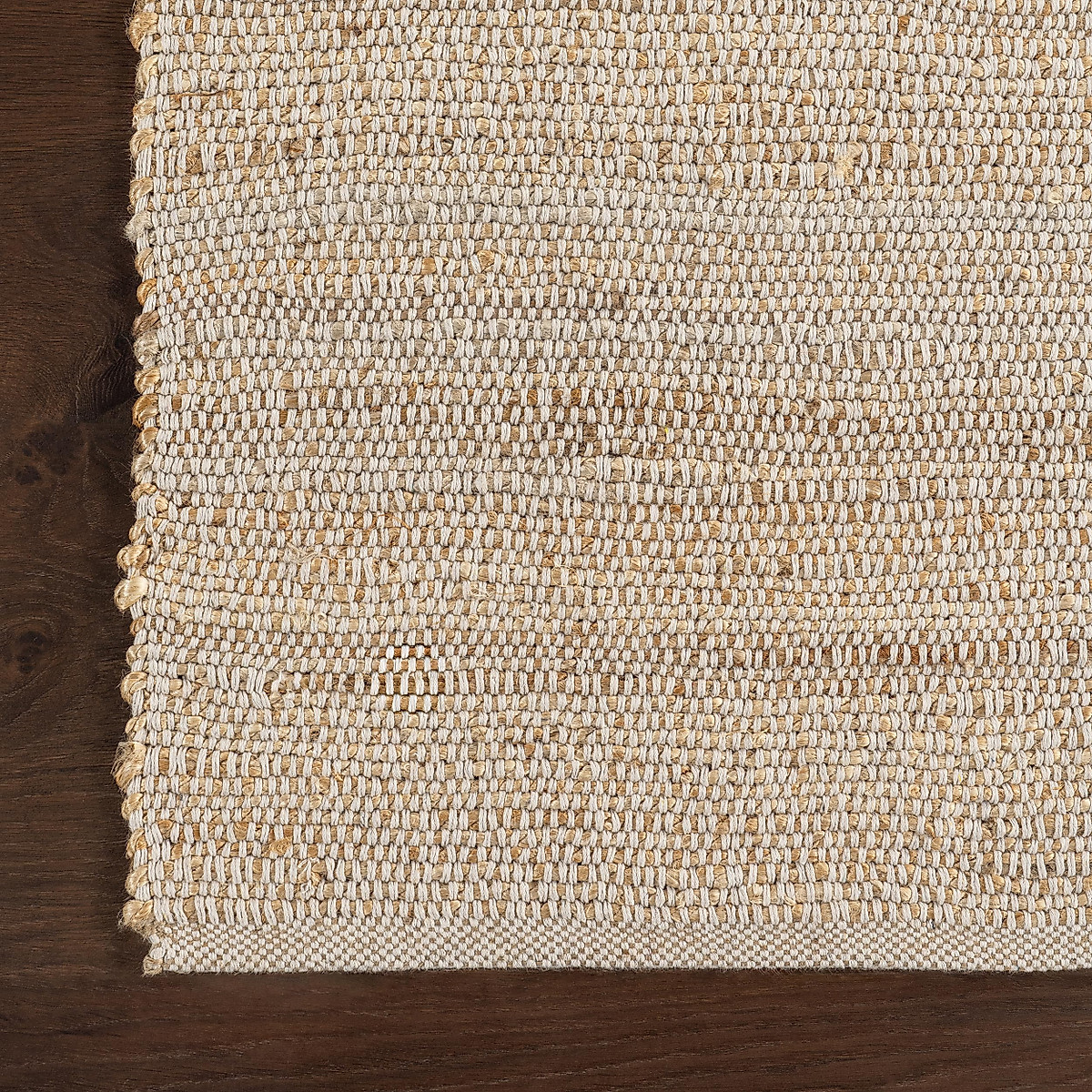nuLOOM 2x10 Elfriede Jute & Cotton Hand Woven Area Rug, Natural, Solid Rustic Farmhouse Style, Weaved Design, Natural Fiber, For Bedroom, Living Room, Dining Room, Hallway, Office, Entryway