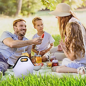 WACAR Sublimation Blanks Neoprene Lunch Bag, Reusable Insulated Lunch Box, Carry Case Handbags with Zipper for Adults Work Outdoor Travel Picnic