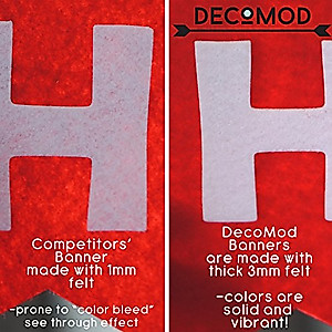 Decomod Premium Felt Custom Banner Kit Bunting & Letters Laser Cut Customizable Length - Rainbow