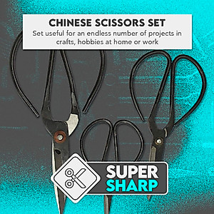SE 3-Piece Chinese Scissors Set (8", 6", and 4") - SC616