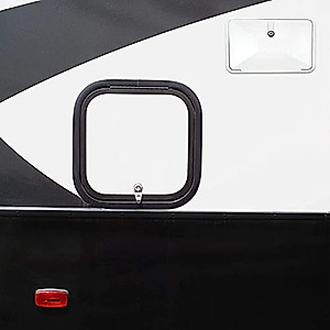 Awelife RV Outdoor Shower Exterior Shower Box Kit Coiled Hose for RV, Camper, Van, Travel Trailer, Motorhome and Boat, White