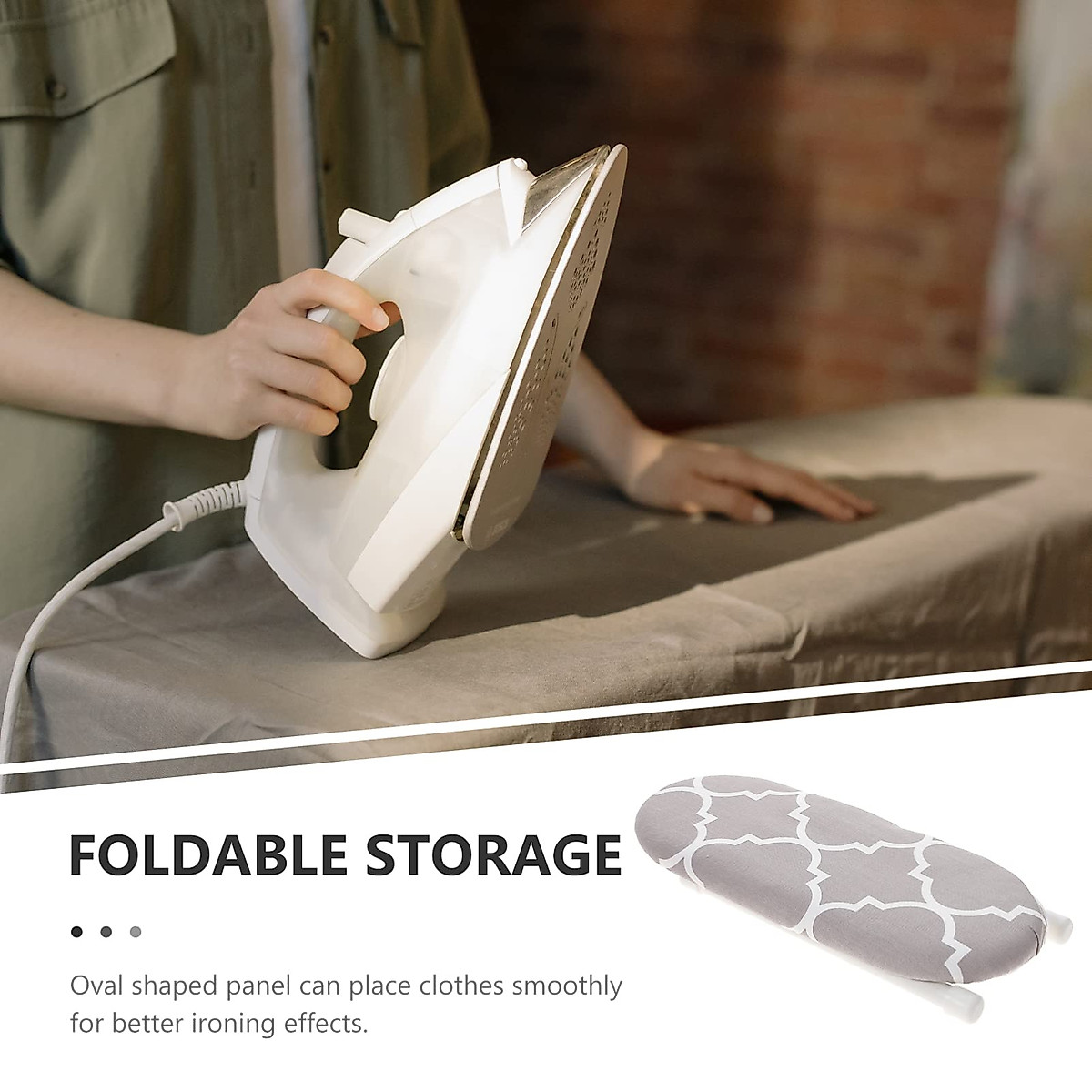 Zerodeko Wall Mounted Ironing Board Tabletop Portable Mini Ironing Board Sleeve Ironing Board Small Countertop Ironing Plate for Sewing Iron Ironing Desktop Accessories