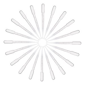 Eowpower 100 Pieces 3 ml Disposable Plastic Graduated Pasteur Transfer Pipettes