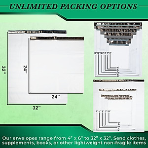 6000 Pack Secure Seal White Poly Mailers Shipping Bags - Safe Shipping with 10x13 Mailers Poly Bags - E-Commerce Poly Bags for Shipping - Self Sealing 2 Mil Poly Shipping Envelopes