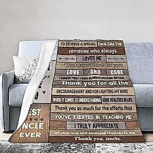 OHDS Gifts for Uncle, Best Uncle Ever Gifts, to My Uncle Gifts Blanket from Niece Nephew, Christmas Thanksgiving Day Birthday Gifts for Uncle, Best Uncle Gifts, 50"x60"