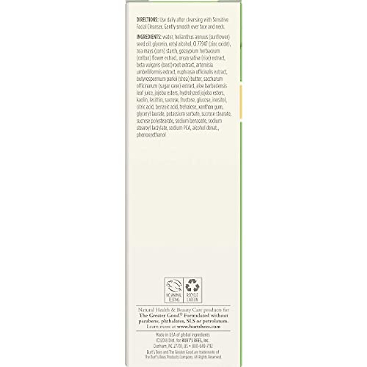 Burt's Bees Sensitive Daily Moisturizing Cream 1.8 oz (Pack of 2)