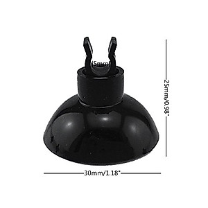HONBAY 20pcs Aquarium Black Sucker Clip Suction Cups Airline Tubing Holder