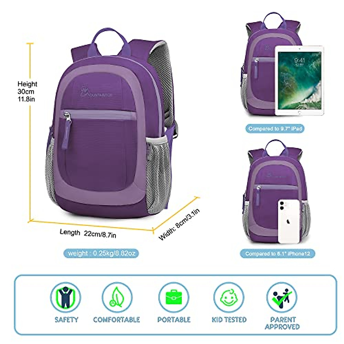 MOUNTAINTOP Kids Toddler Backpack for Boys Girls Preschool Kindergarten Bag