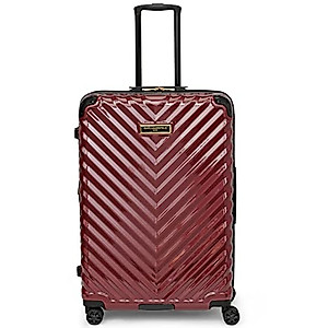 Karl Lagerfeld Paris Women's Suitcase Spinner Wheels Hardside, Burgundy, One Size