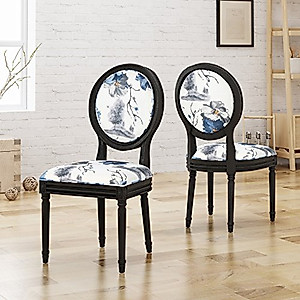 Christopher Knight Home Hero Traditional Fabric Dining Chairs, Floral Print