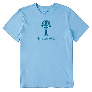 Life is Good. Men's Open Your Mind SS Crusher Tee, Cool Blue, XXL