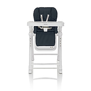 Inglesina Gusto Folding Convertible High Chair For Baby & Toddler Chair With Removable Tray, 4-position height adjustable, 3-position reclining seat, Adjustable Footrest, Graphite