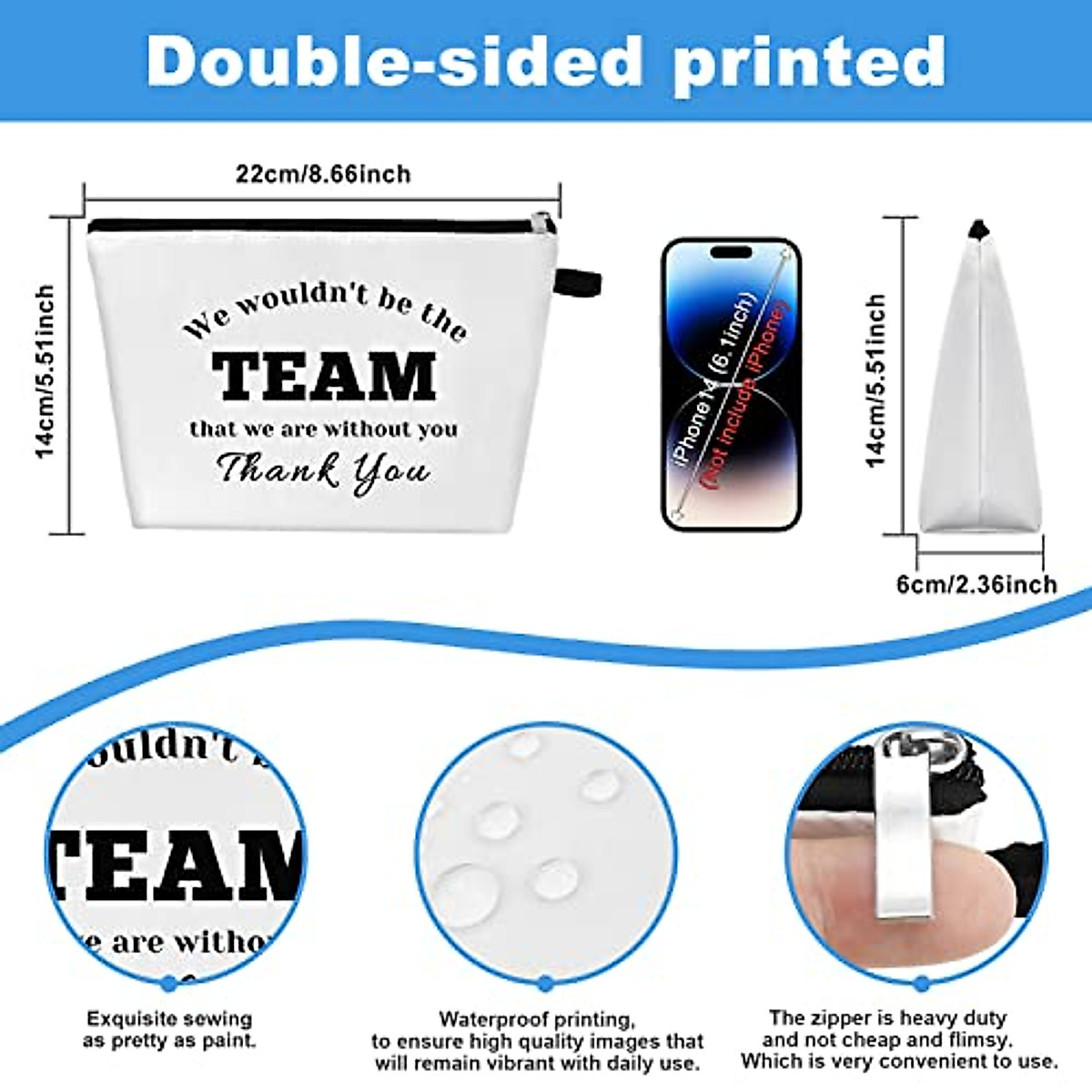 Boss Gift Coach Thank You Gift Makeup Bag for Women Leader Boss Appreciation Gift Cosmetic Bag Leader Coworker Leaving Going Away Gift Basketball Soccer Team Coach Leader Christmas Thanksgiving Gift