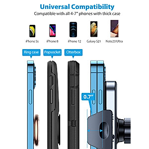 VICSEED [Military Certified] Car Phone Holder Mount, [Strongest Grip & Won't Slip] Air Vent Cell Phone Holder Car Hands Free Easy Clamp Car Vent Phone Mount Fit for iPhone 13 Pro Max Mini All Phones