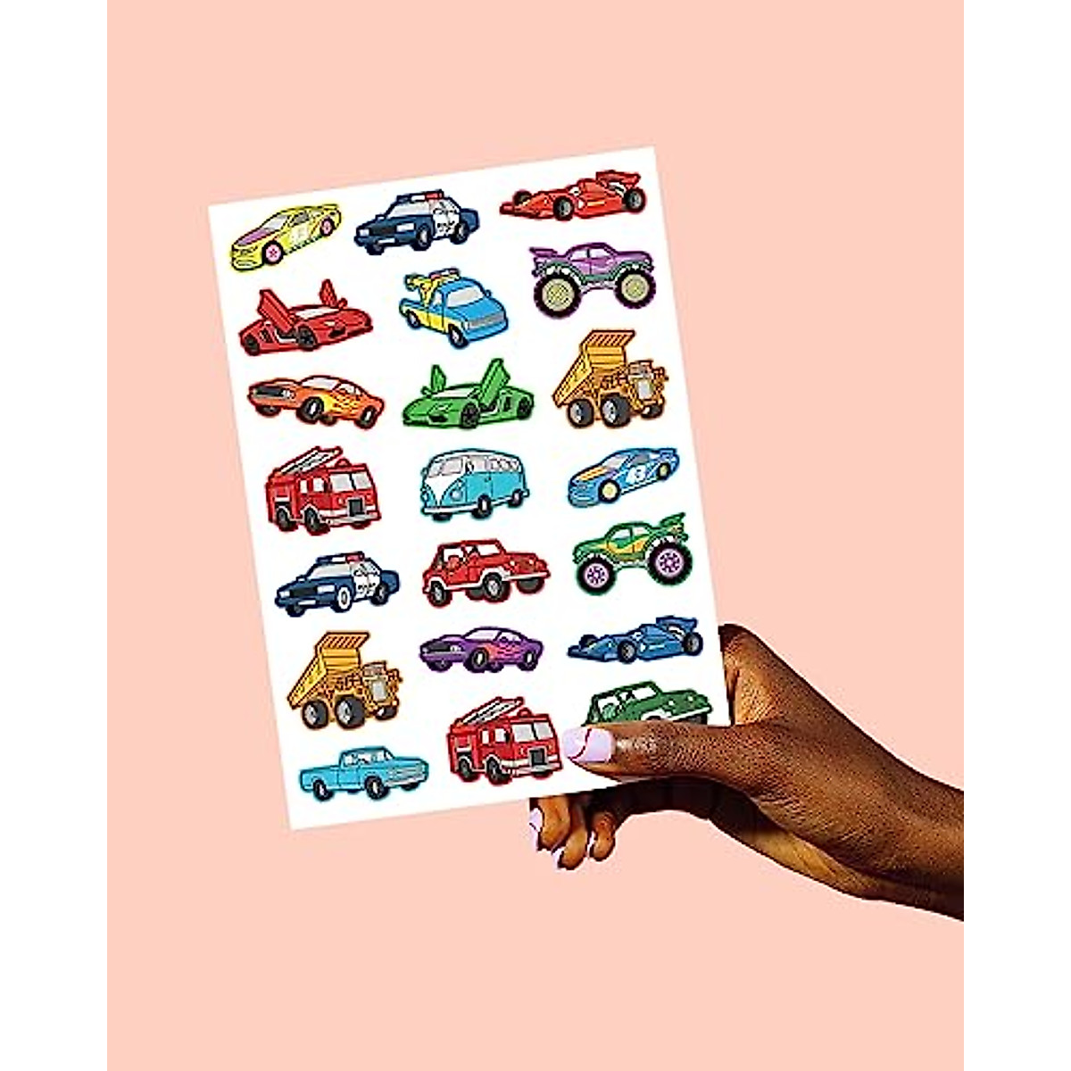 xo, Fetti Cars and Trucks Temporary Tattoos for Kids - 42 Foil style | Birthday Party Supplies, Race Car Party Favors + Construction Decor