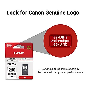 Canon PG-260Xl Black Ink Cartridge, Compatible to Printer TR7020, TS6420, and TS5320
