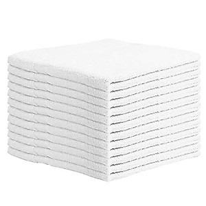 JMR 12 Pack Cotton Bath Towels 20x40-Hotel Multi-Purpose Towels for Commercial and Home Use-Soft, Lightweight, Absorbent, and Quick Drying Bath Towels for Pool, Gym, or Spa (White,20x40-12 Pcs)