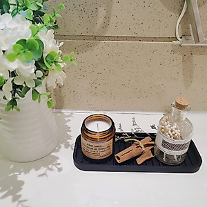 Silicone Sponge Holder Kitchen Sink Organizer Tray Dish Caddy Soap Dispenser, Scrubber Spoon Holder, Dishwashing Accessories (Black, 2 Pack)