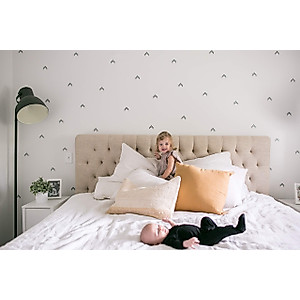 Modern Maxwell Wall Art Decals for Boys Girls Nursery, Bedroom, Living Room Archer Black Arrowheads Room Sticker Set 112 Pieces