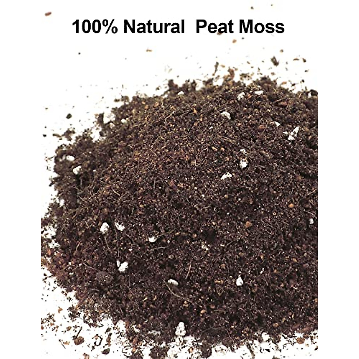 Sphagnum Peat Moss, Natural Bonsai Potting Mix, Succulent and Cactus Potting Soil, Organic Garden Growing Soil Amendment and Media, for Flowers, Vegetables, Herbs, Orchid, Indoor Houseplant, 3qt