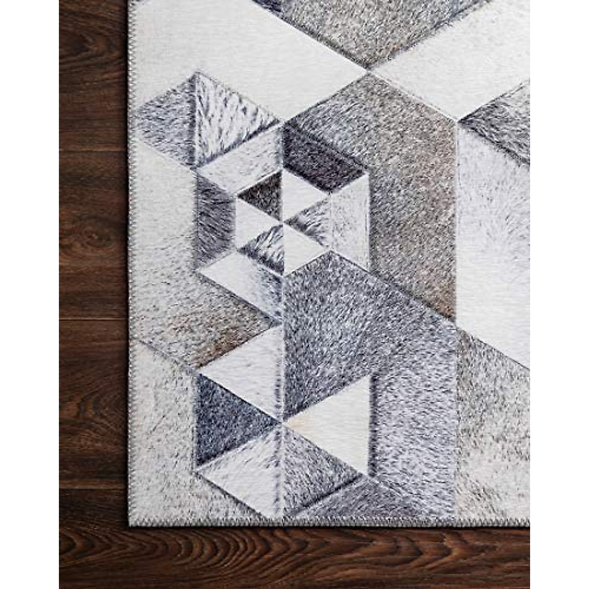 Loloi II Maddox Collection MAD-03 Grey/Ivory, Contemporary 5'-0" x 7'-6" Area Rug