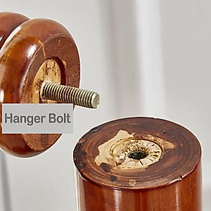 Yinpecly 10Pcs Carbon Steel Double Headed Hanger Bolts 2 inch Length Self-Tapping Screw for Furniture Installation M6×50 Bronze