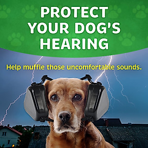 Evergreen Pet Supplies [2 Pack] Med/Large Dog Ear Muffs for Advanced Dog Hearing Protection - Fireworks Relief - Comfortable Dog Ear Protection for Hunting - Ear Covers for Dogs