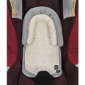 Long-Ci 2-in-1 Baby Insert Cushion Pad with Head Neck Body Support Pillow in Plush Terry for Newborn (Pink Beige)