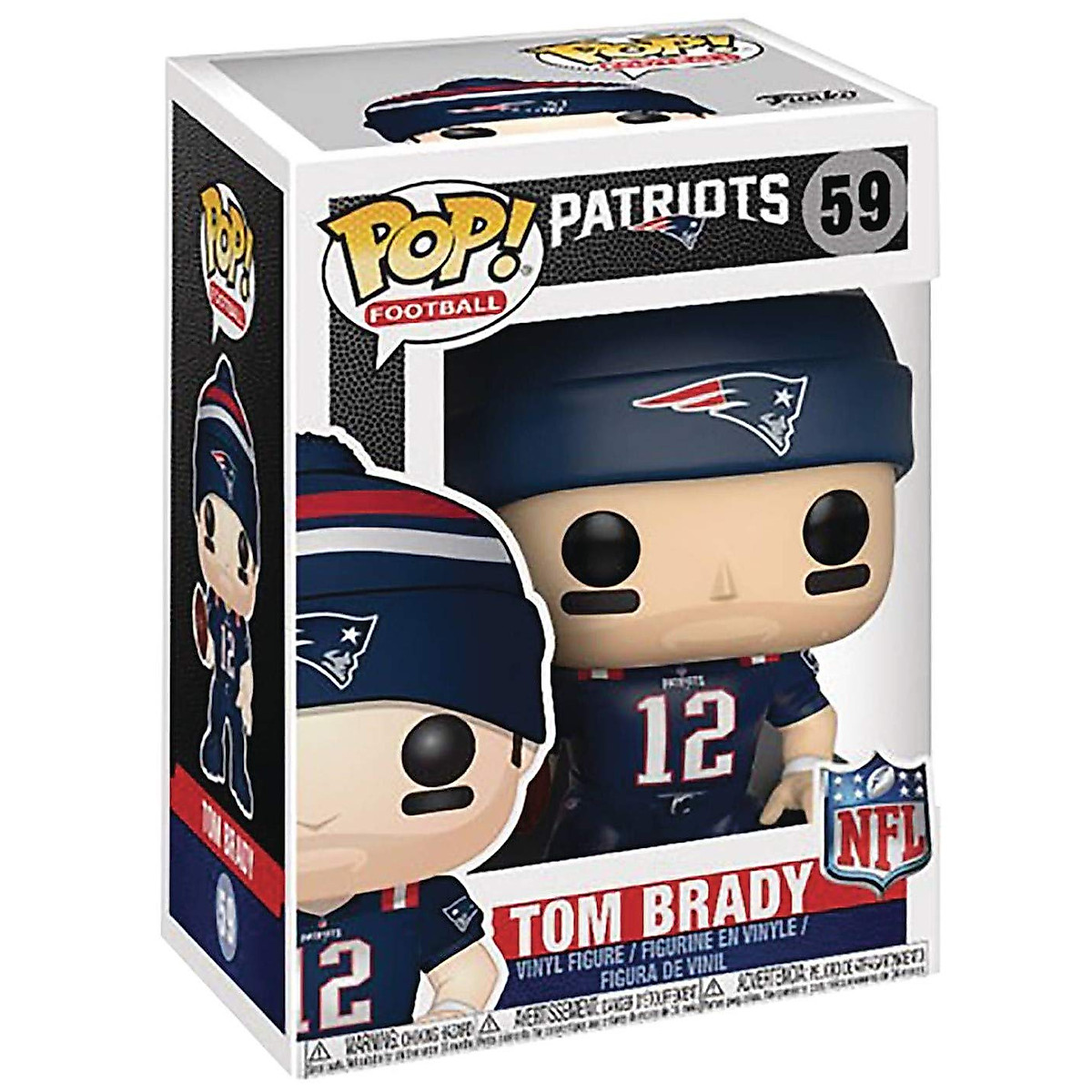 POP Football: Patriots - Tom Brady (Color Rush) Funko Vinyl Figure (Bundled with Compatible Box Protector Case)