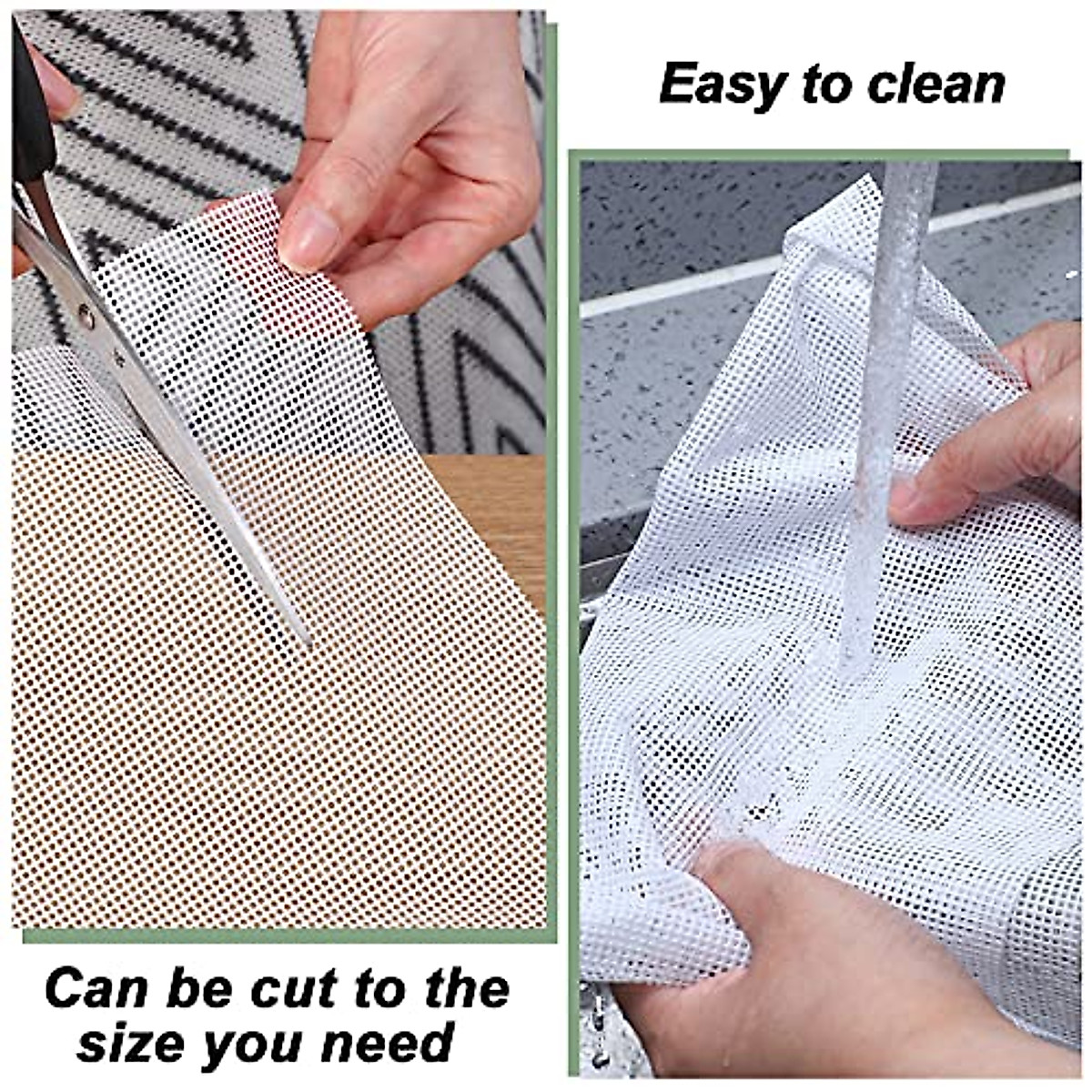 16 Pieces Silicone Dehydrator Sheets Non Stick Silicone Non-stick Food Fruit Dehydrator Mats Reusable Steamer Mesh Mat for Food Dehydrator Machine, Square (14 x 21 Inch)