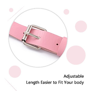 Asooll Pink Leather Leg Chain Punk Waist Chain Harness Rave Belly belt Beach Club Party Rave Fashion Body Accessories Jewelry for Women and Girls