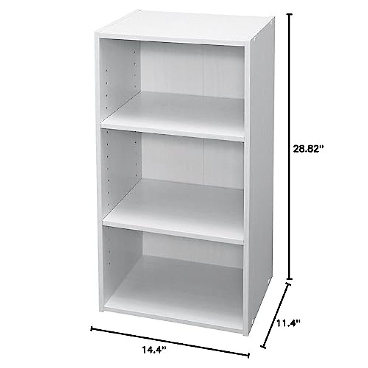 Iris Ohyama MDB-3K Color Box Storage Box, Bookcase, 3 Tiers, Movable Shelf, Width 14.4 x Depth 11.4 x Height 28.9 inches (36.6 x 29 x 73.2 cm), Off-White